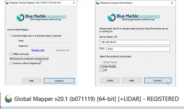 Connect to the Warnell Global Mapper License Server – GISNOTE