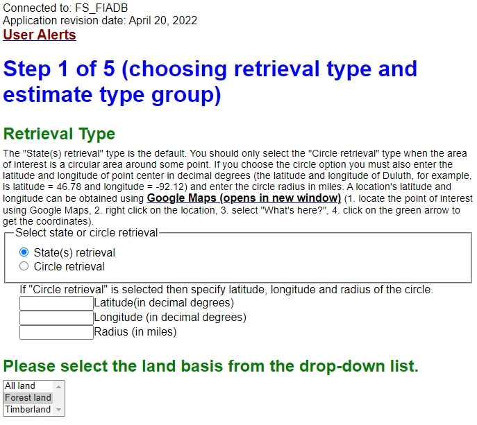FIA EVALIDator Queries – GISNOTE