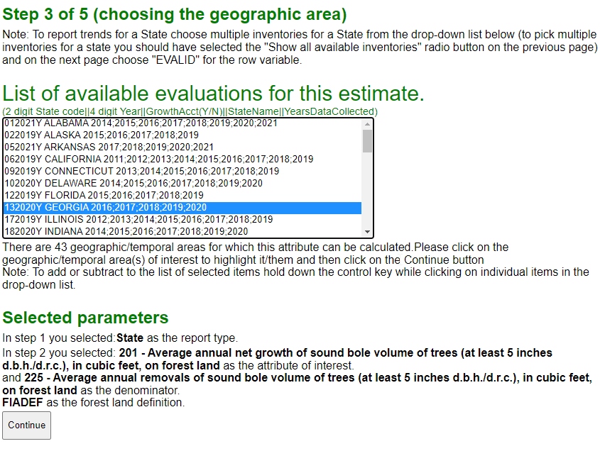 FIA EVALIDator Queries – GISNOTE